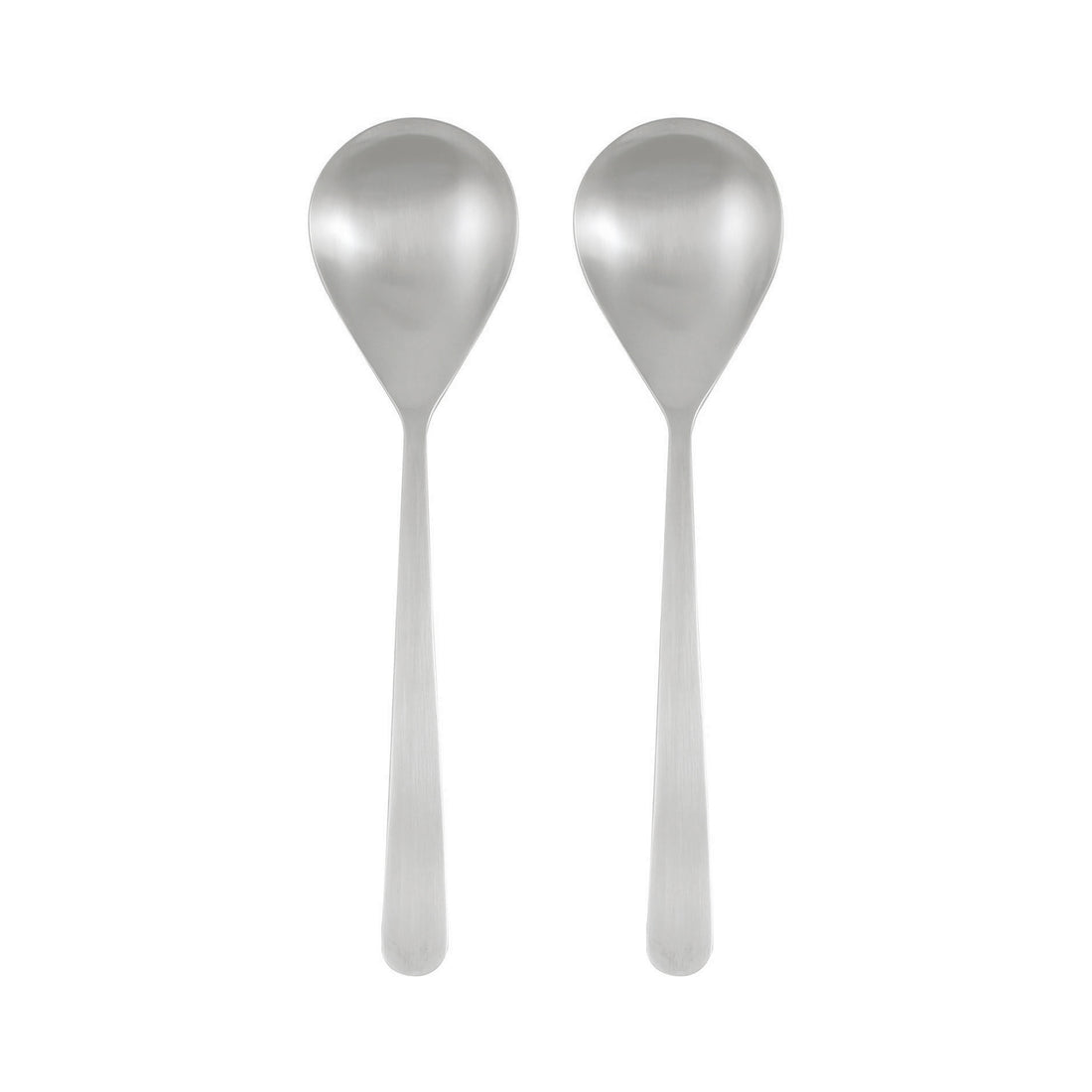 Oslo Brushed Stainless Steel 2 Piece Serving Spoon Set – Canvas Home