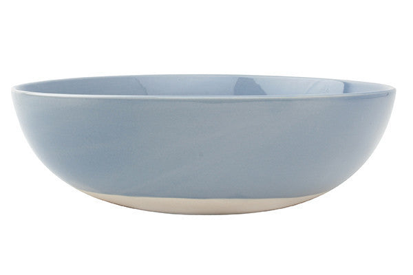 Shell Bisque Blue Porcelain Round Serving Bowl – Canvas Home
